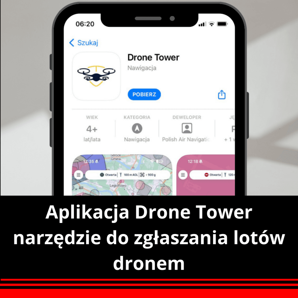 Aplikacja Drone Tower - zgłaszaj loty dronem w aplikacji mobilnej